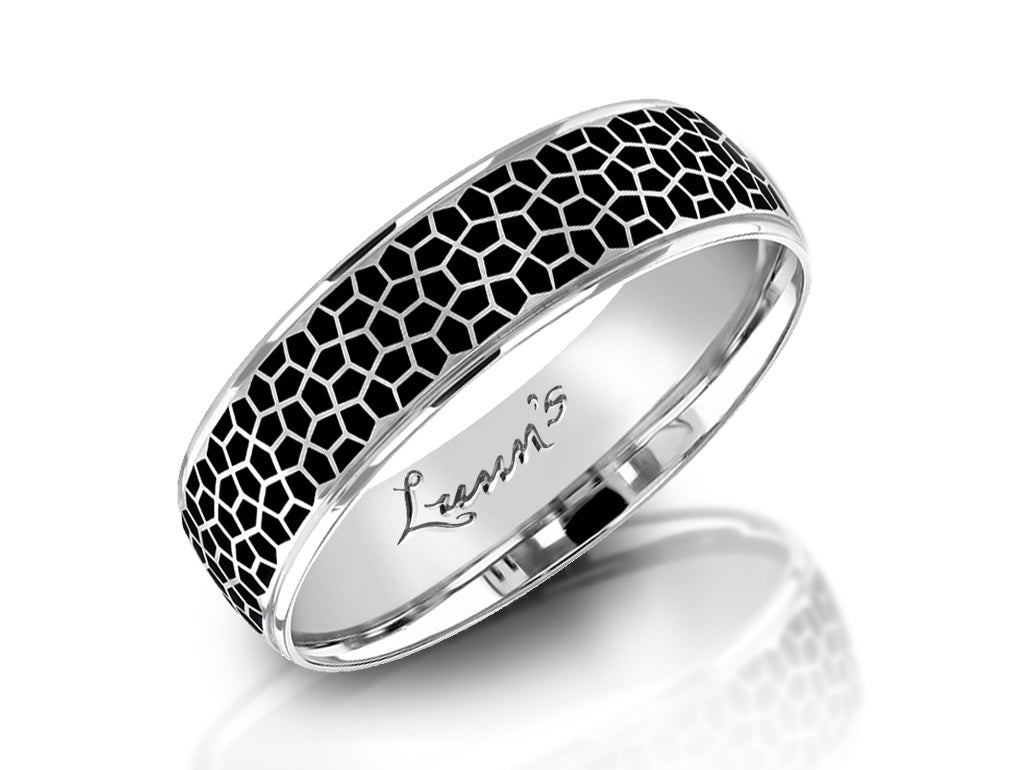 Platinum and Ceramic 5mm Wedding Ring – Lunn's Jewellers