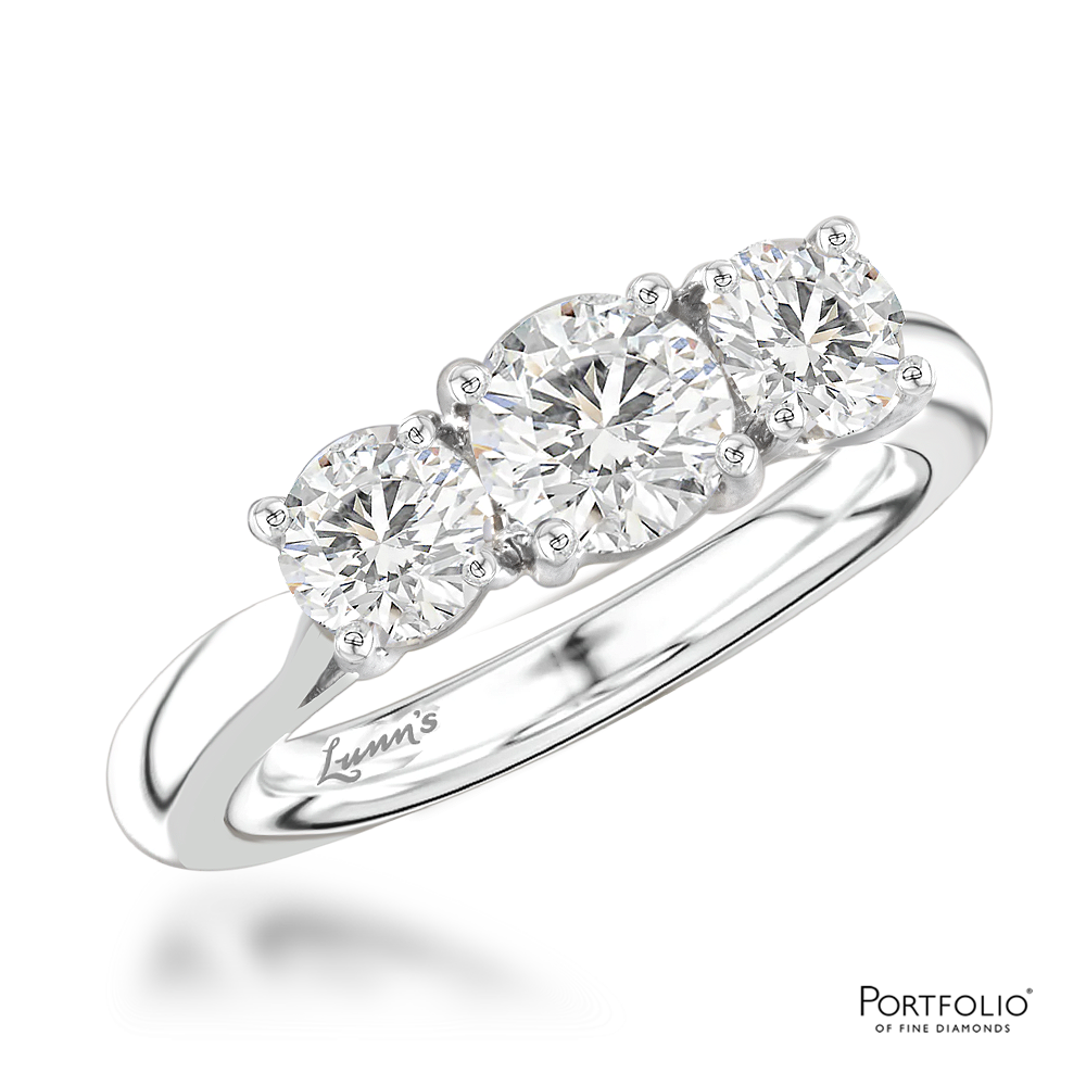 Three Stone 0.70 G SI1 Diamond Platinum Ring – Lunn's Jewellers