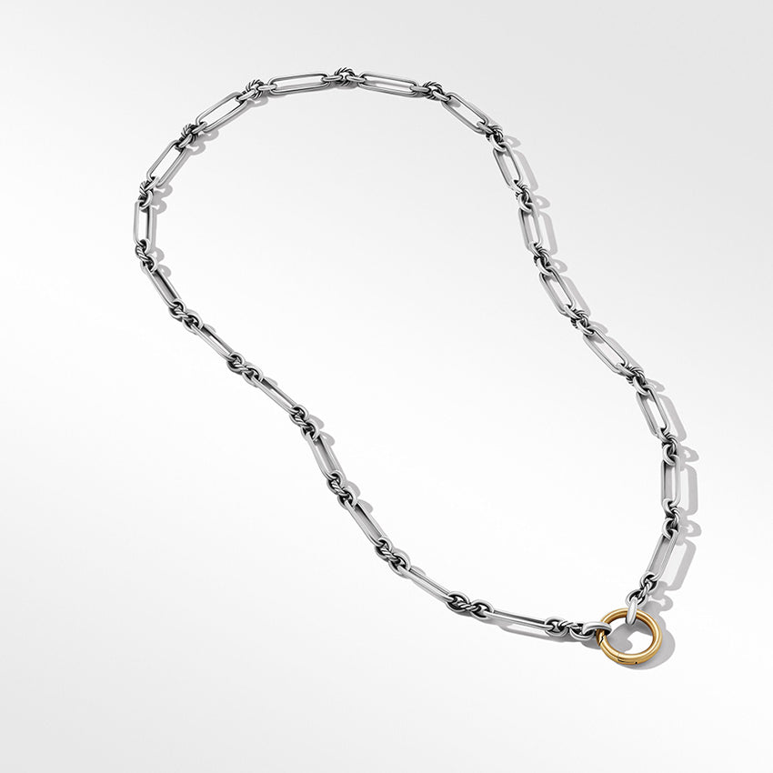 David Yurman Lexington Chain Necklace in Sterling Silver with 18ct Yel ...
